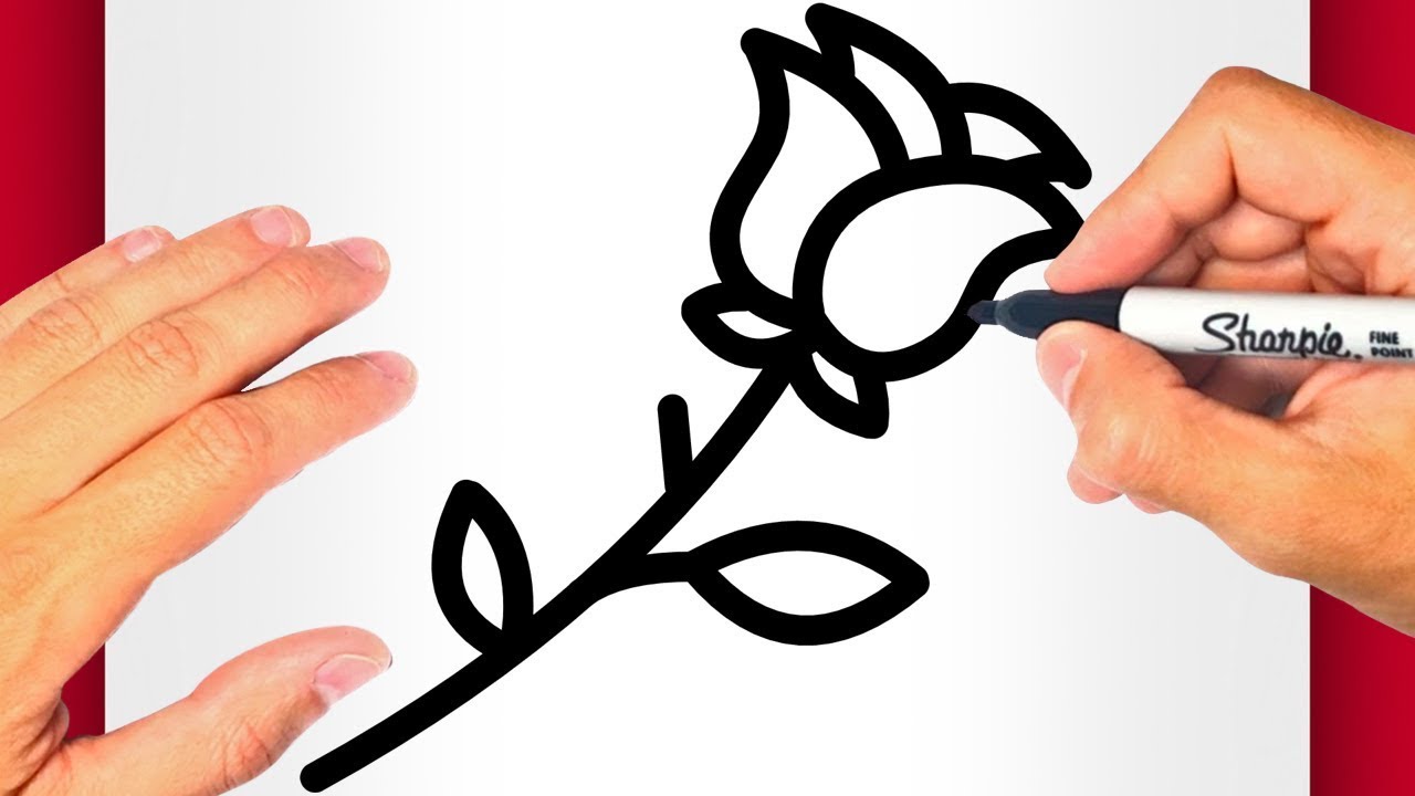 (TEGNE VIDEOER) SØTE TEGNINGER AV BLOMSTER | HVORDAN MAN TEGNER EN ROSE ...
