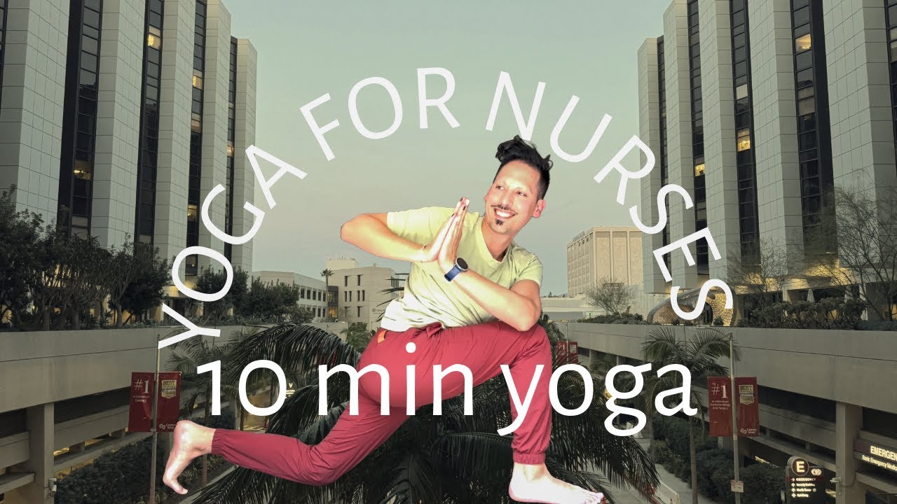 10 min Yoga for Nurses | Morning Yoga | First Shift-itis | - YouTube