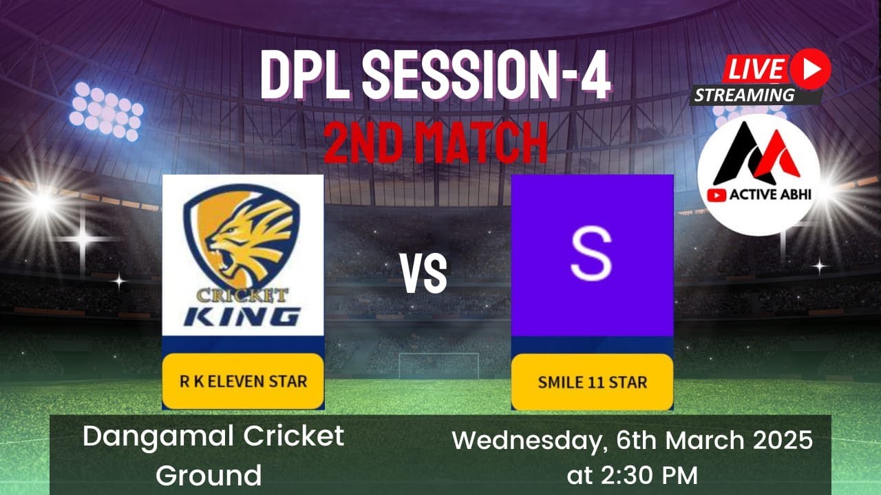 RK ELEVEN STAR Vs SMILE 11 STAR Live Cricket Match of DPL Season-4 ...