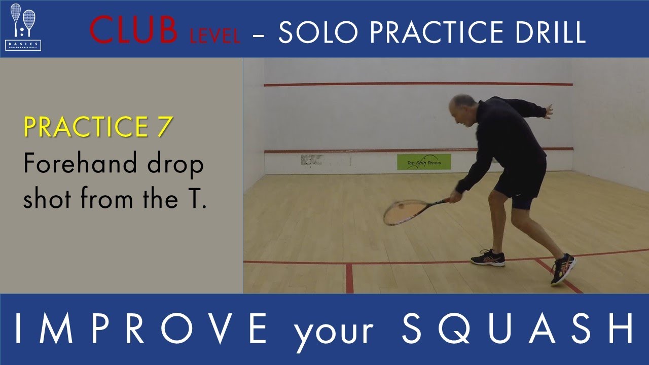 Squash club solo practice drill 7 - YouTube