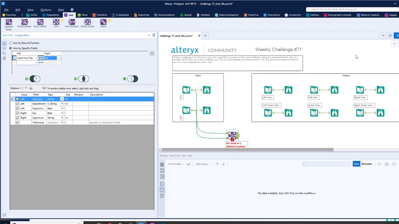 Alteryx weekly challenge week 71 - Recreate SQL Joins in Alteryx ...