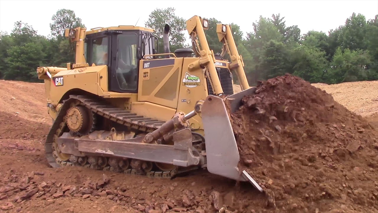 CAT D8T going to WORK in Pennsylvania! with 4k drone footage. - YouTube