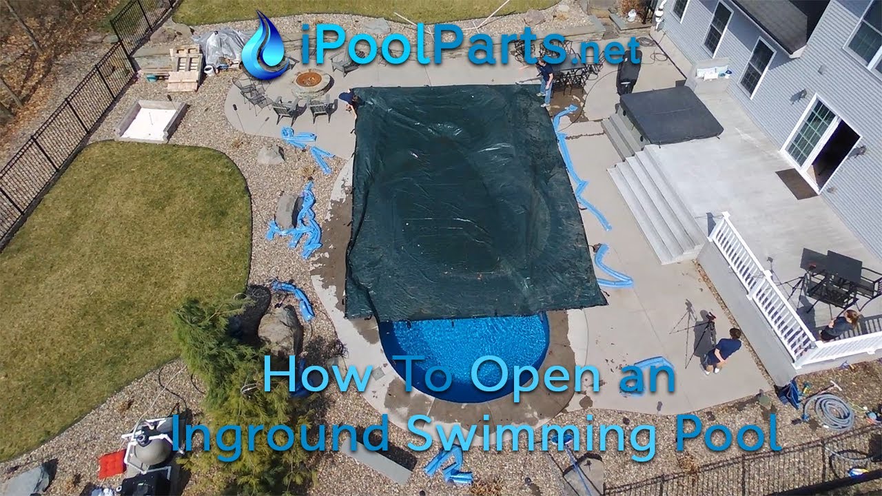 How to Open an Inground Vinyl Liner Swimming Pool that has a Water Bag ...