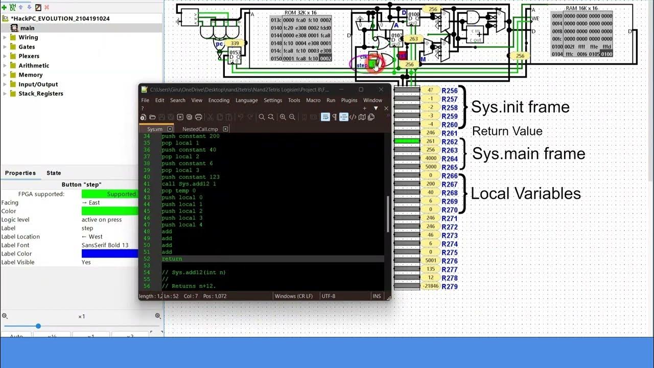 From Nand to Tetris: Nested Function Call on a Stack-Based Virtual Machine on a 16-bit Computer ...