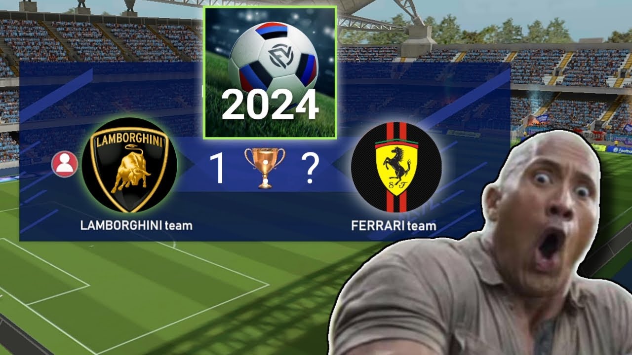 FERRARI team vs LAMBORGHINI team Football league 2024 - YouTube