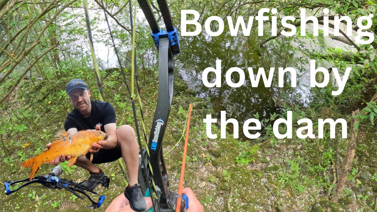 Bowfishing down by the dam - YouTube