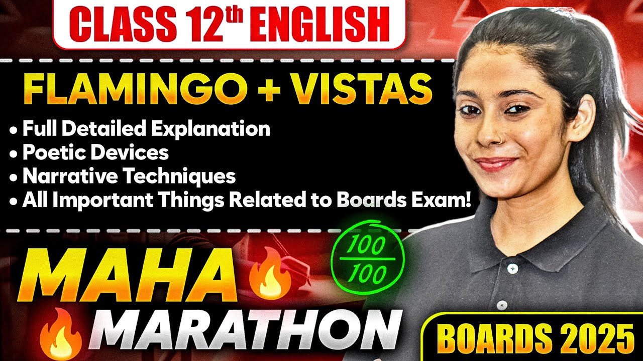 Class 12th English Complete Marathon | Flamingo + Vistas in 1 class 🔥 ...