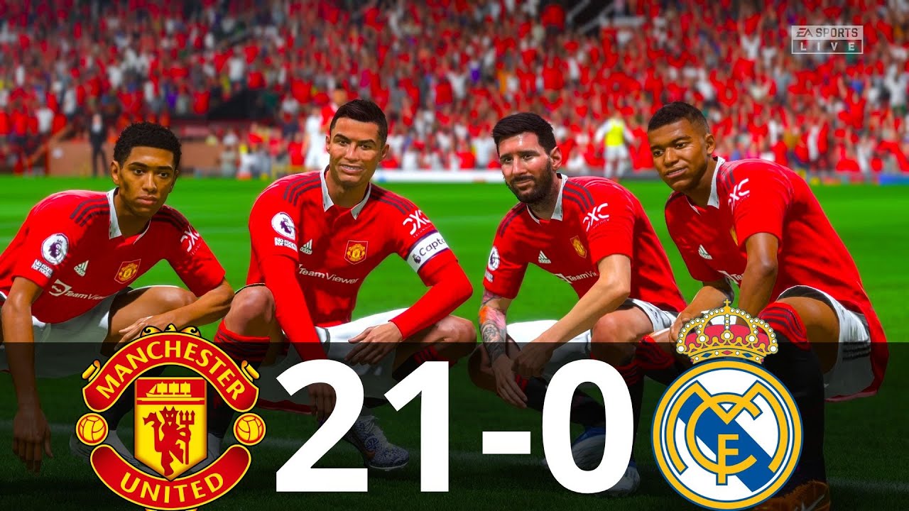 MESSI, RONALDO, MBAPPE, NAEYMAR, ALL STARS | MAN UNITED 21-0 REAL ...
