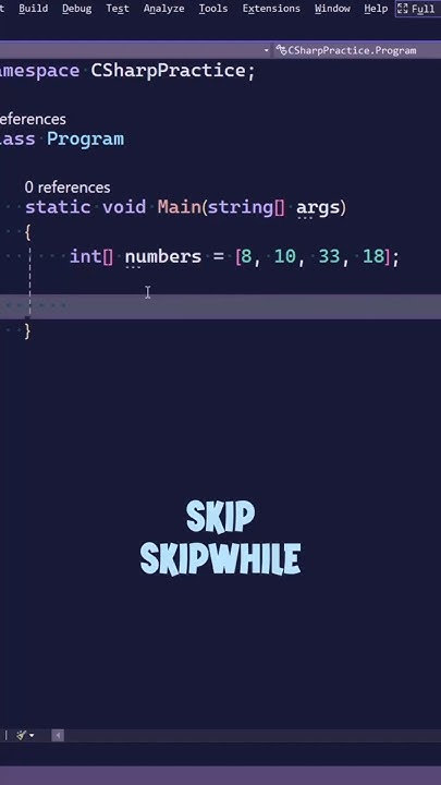 "Skip()/SkipWhile()" LINQ Methods - Skip Items in a List - YouTube