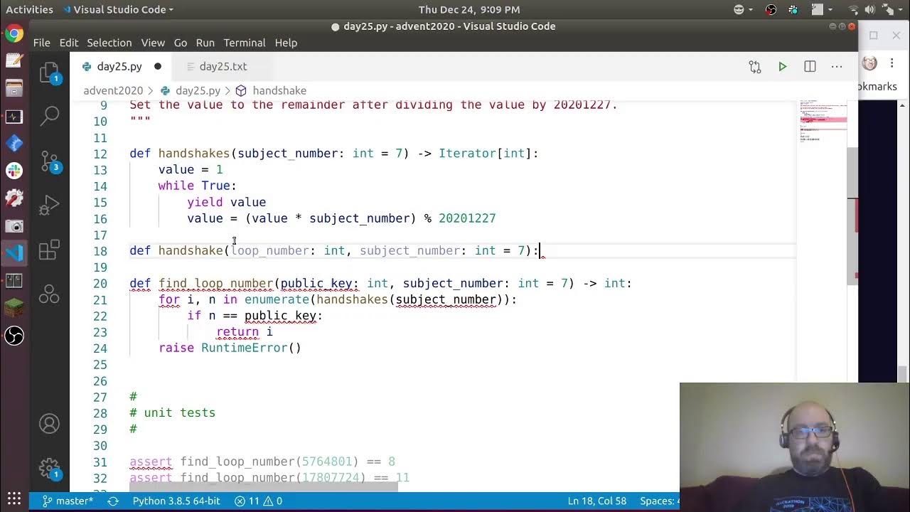 Joel Grus - Advent of Livecoding 2020 - Day 25 - YouTube