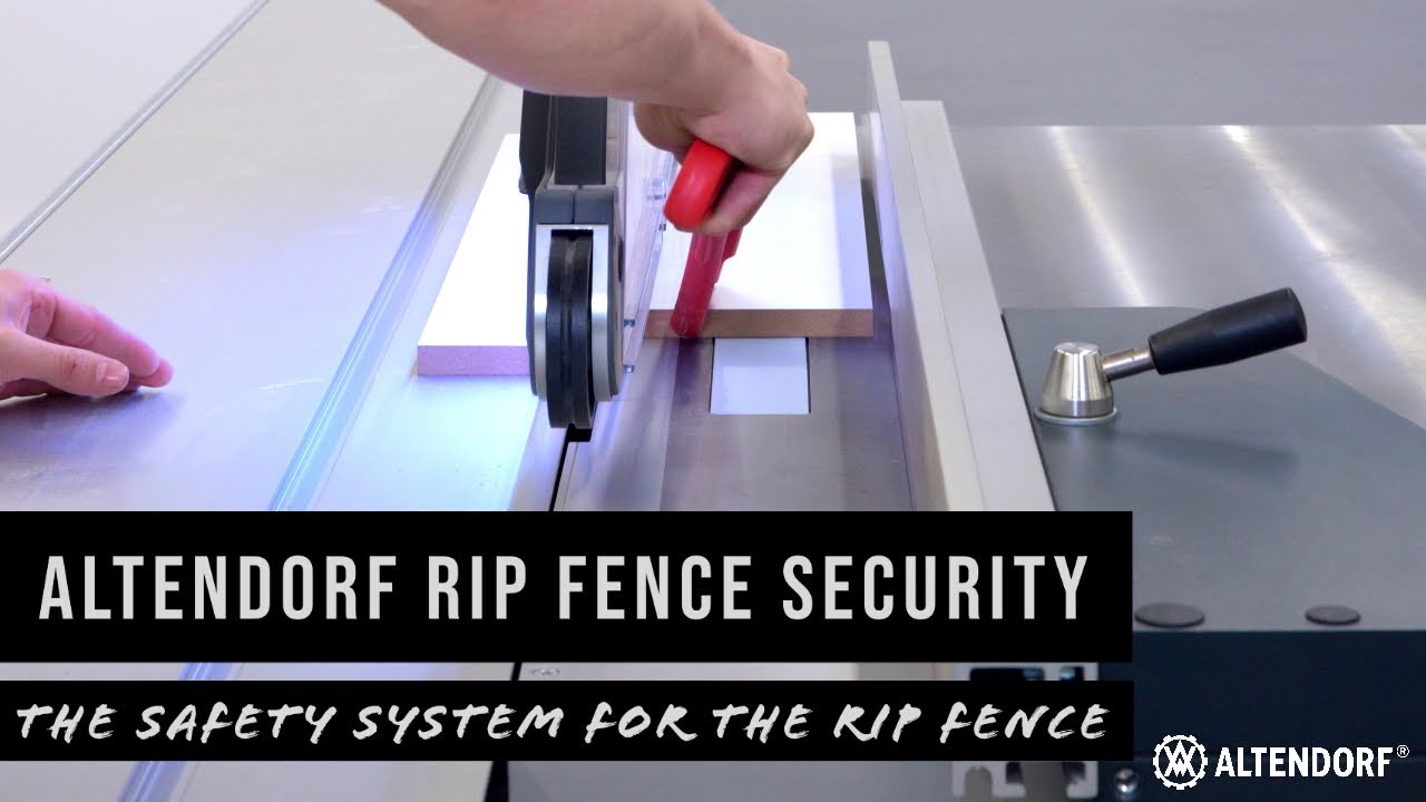 Rip Fence Security | Altendorf's safety system for the rip fence - YouTube