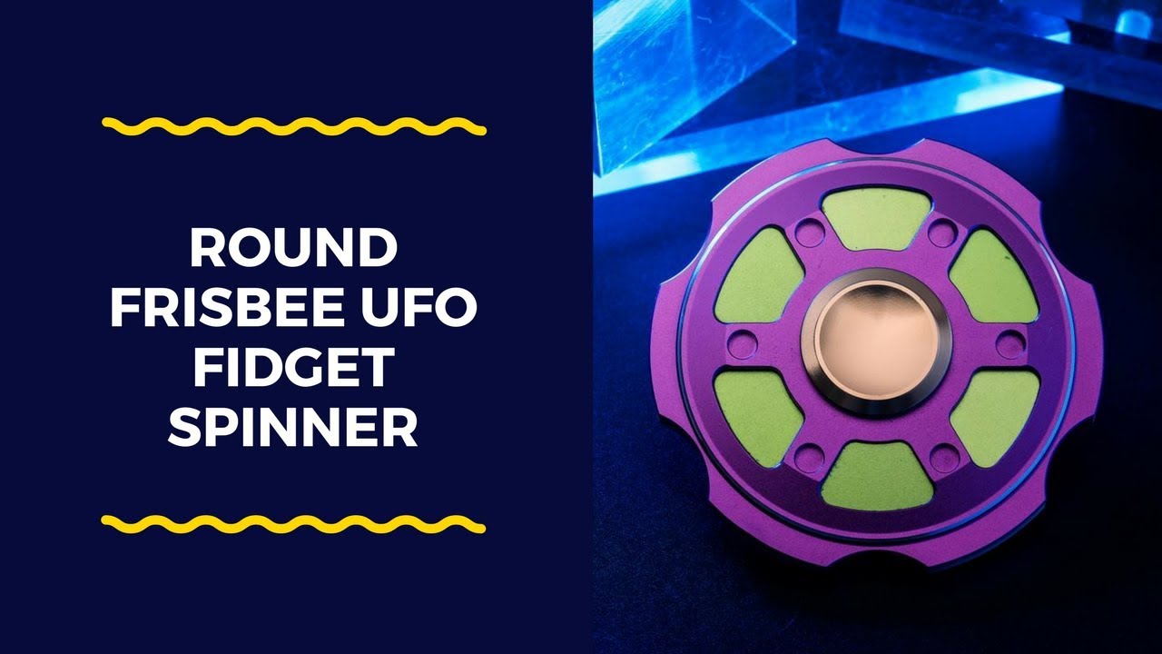 METAL ROUND FRISBEE UFO FIDGET SPINNER - YouTube