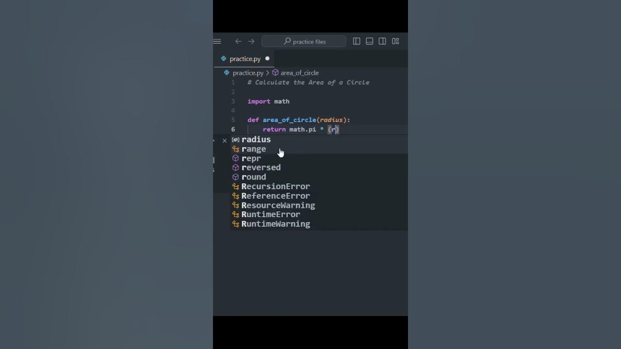 Calculate The Area Python Pythonprogrammingcodinglearnpython Pythonforbeginners Youtube