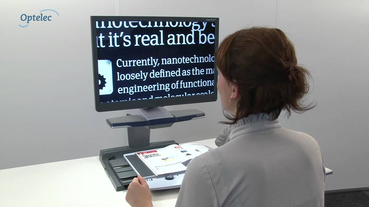 Desktop Video Magnifier Optelec ClearView+ with AutoZoom Feature Pack ...