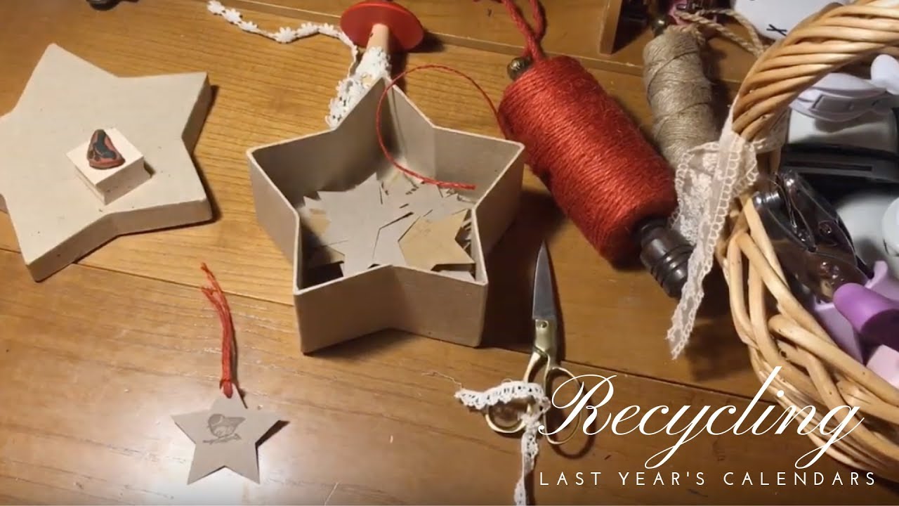 Recycling Old Calendars, Make Paper Stars ⭐️ - YouTube