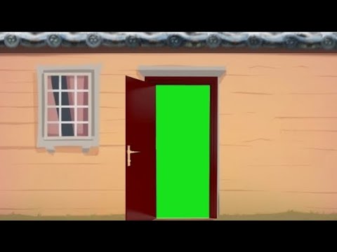 Door opening green screen animation video no copyright l Door opening ...