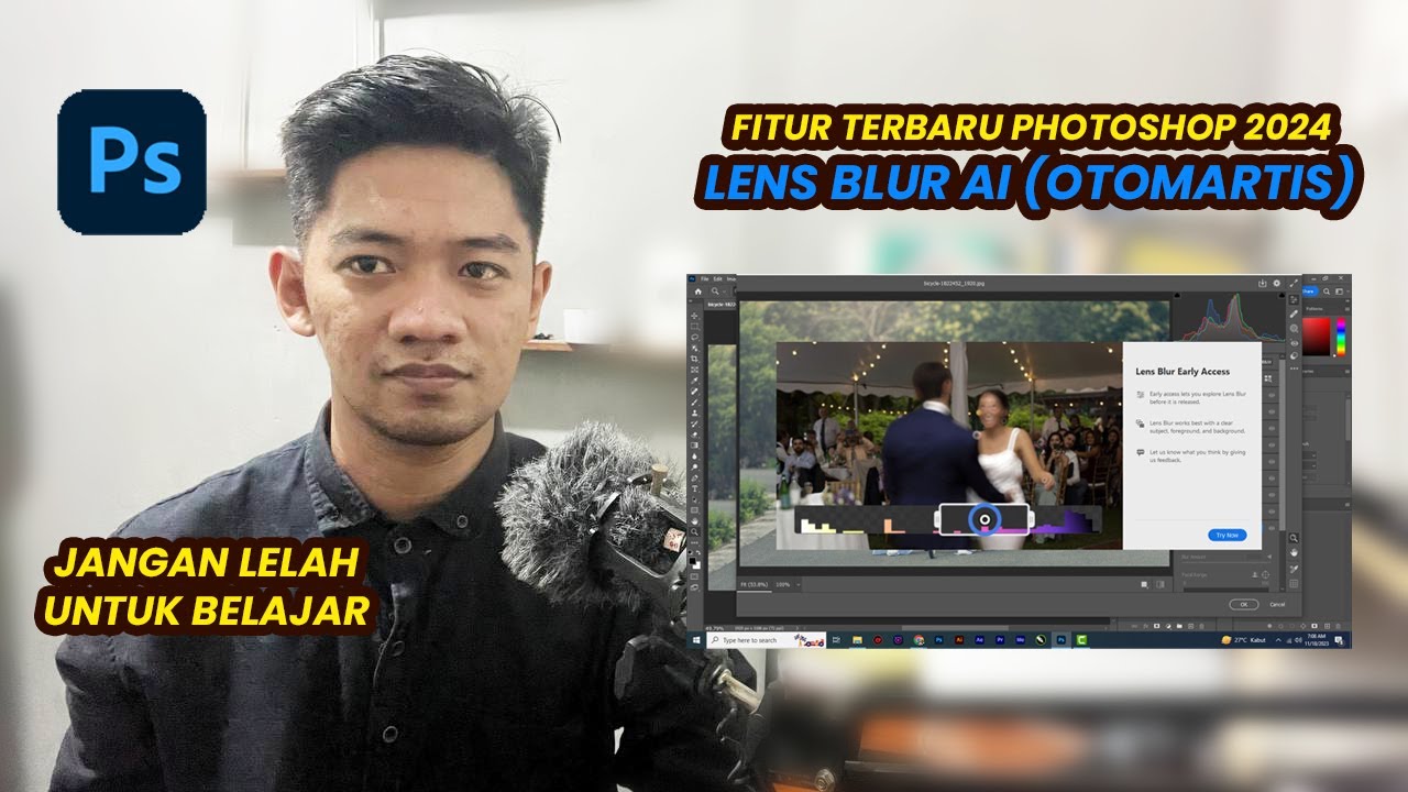 REVIEW LENS BLUR AI ADOBE PHOTOSHOP 2024 | CARA MENGGUNAKAN AI BLUR SANGAT MUDAH # ...