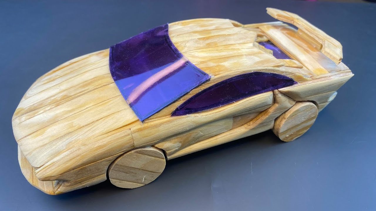 Make Sport Car From Ice Cream Sticks - YouTube