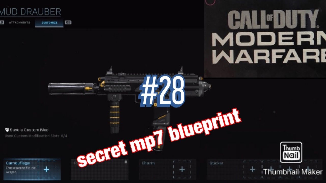 #28 OMGGG THE NEW SECRET MP7 BLUEPRINT IN COD MODERN WARFARE ...