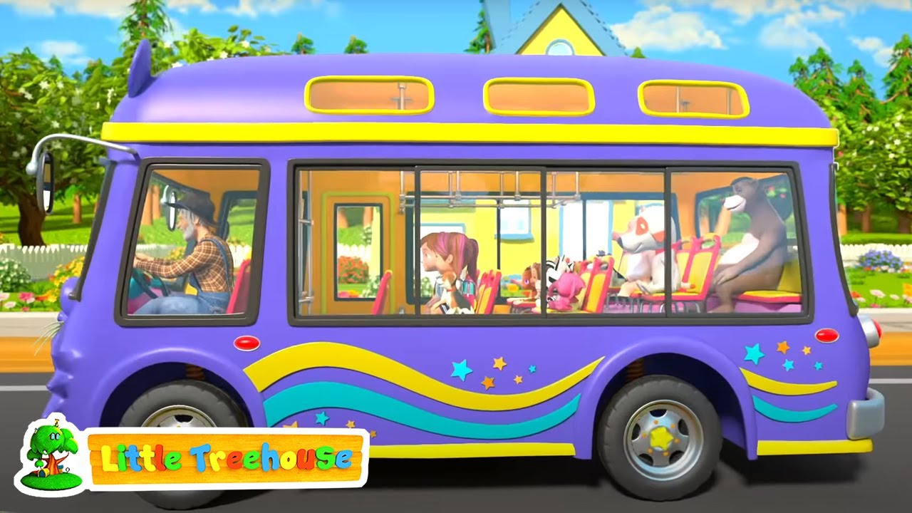 Roues sur le Bus + Comptines en Français par Little Treehouse - YouTube