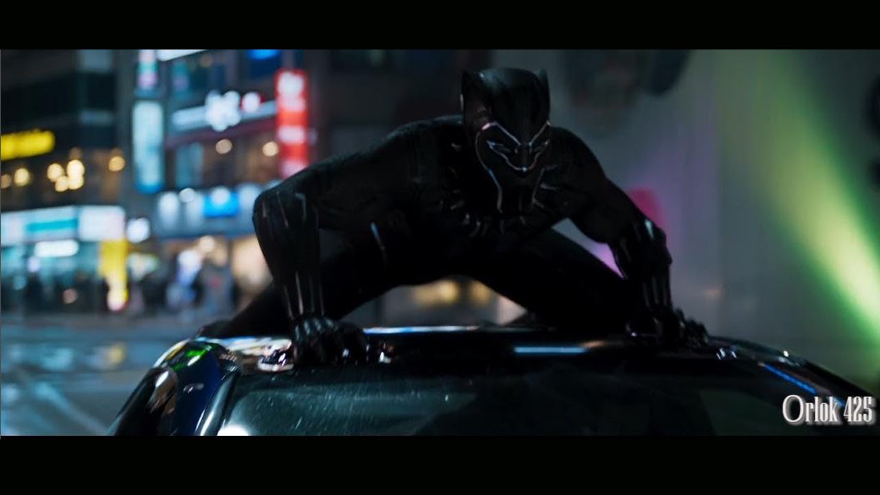 Black Panther - Car Chase Fight Scene - YouTube