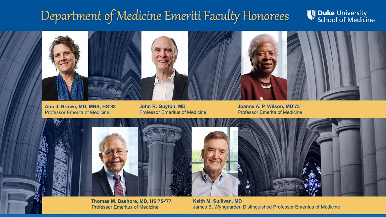 2024 Distinguished Emeriti Honorees - Department of Medicine - YouTube