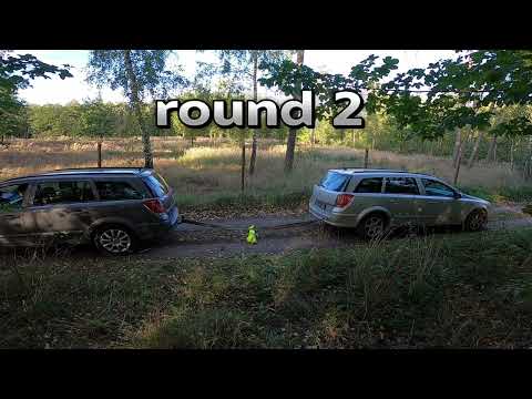 Opel Astra H 1.6 16V 105 hp VS Opel Astra H 1.3 CDTI 90hp - Tug of War #offroad #tugofwar