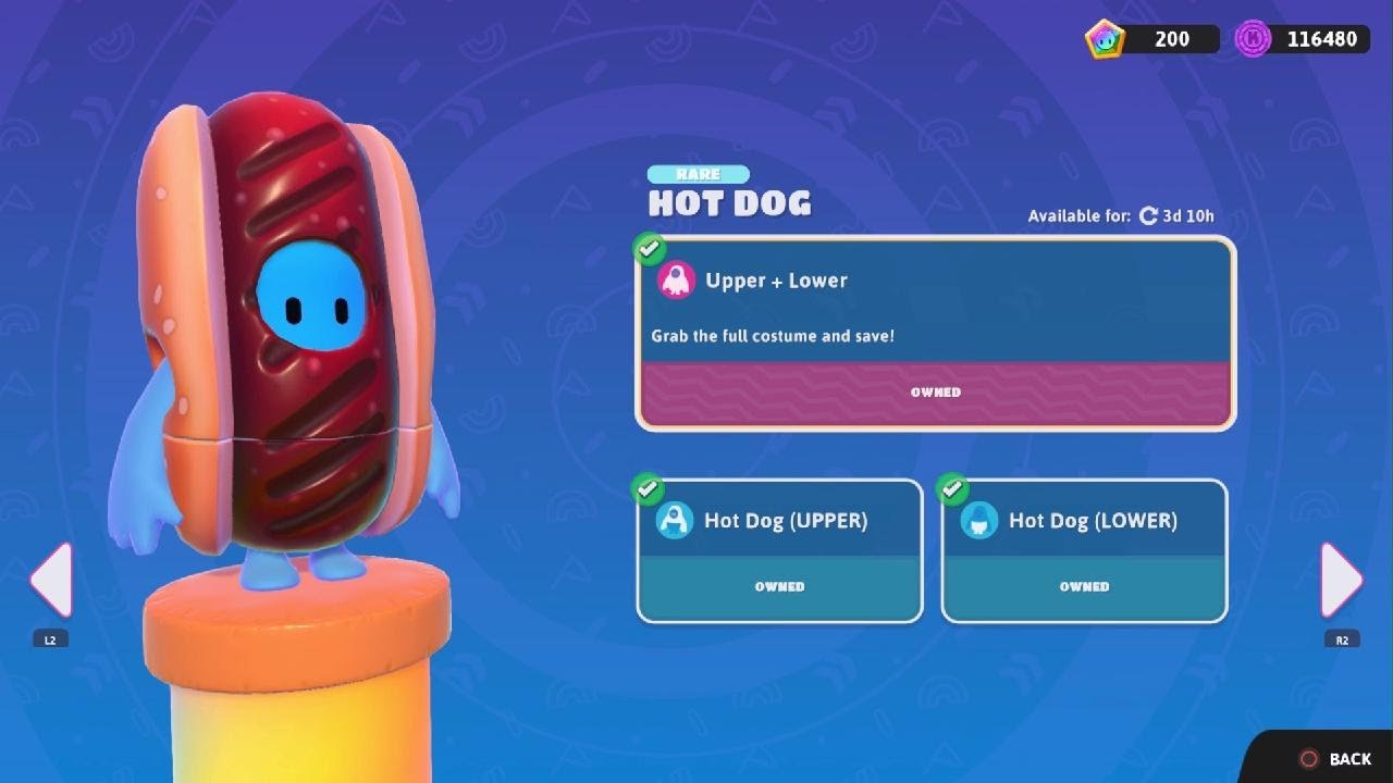 Fall Guys put The Hot Dog skin in the Shop - YouTube