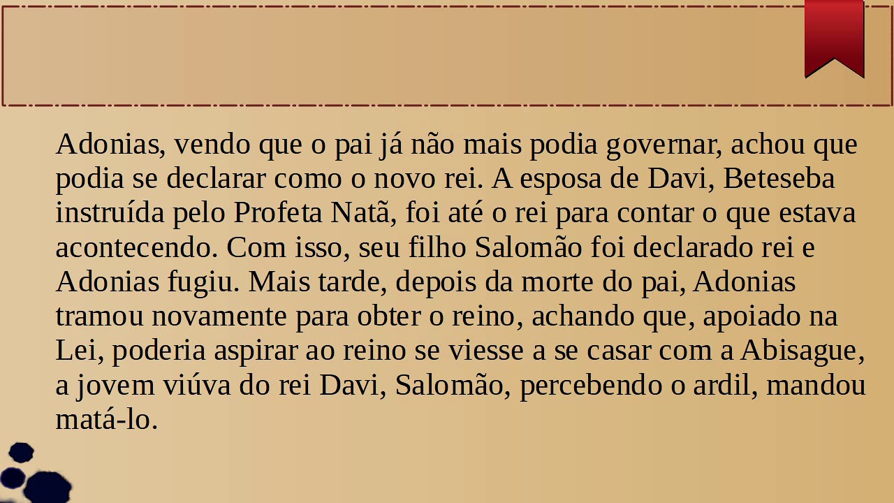 Quem foi Adonias ? (bíblia) - YouTube