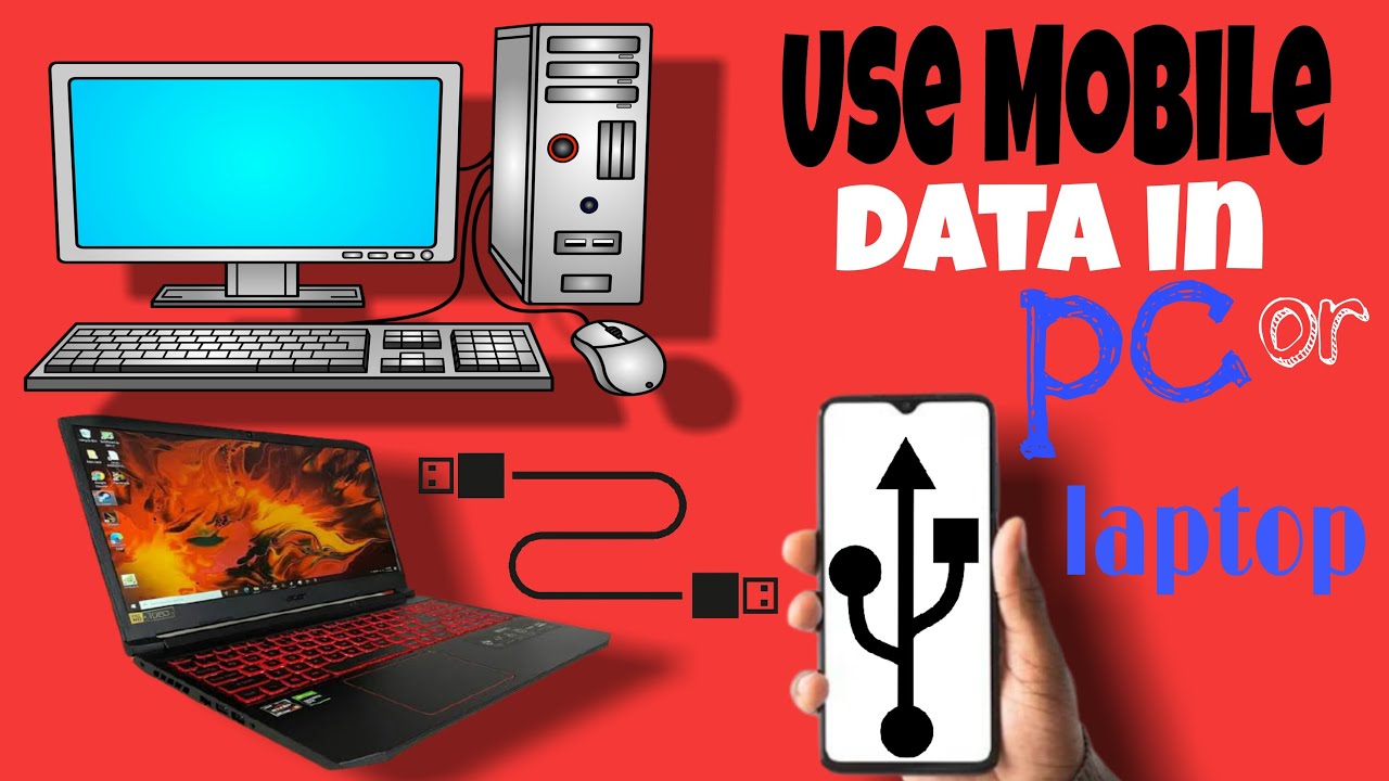 How to connect internet from mobile to computer or laptop via usb - YouTube