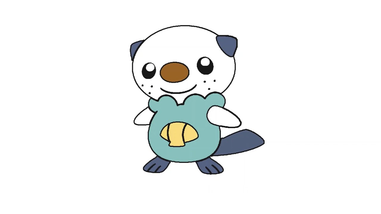 How to draw Oshawott? Easy Pokemon Drawing, Draw and Color Oshawott ...