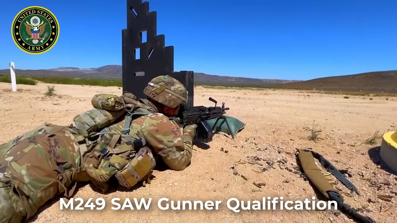 M249 SAW Gunner Qualification - YouTube