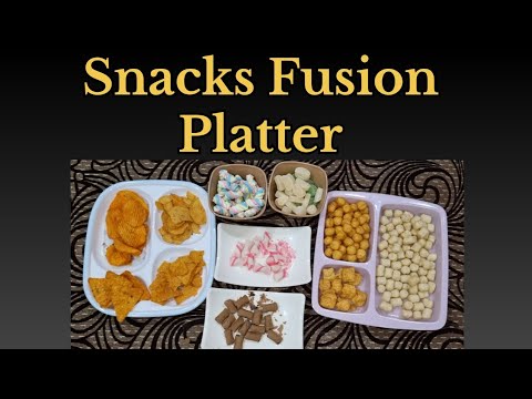 Snacks Fusion Platter ASMR😱||filling with Snacks Chips,marshmallow ...