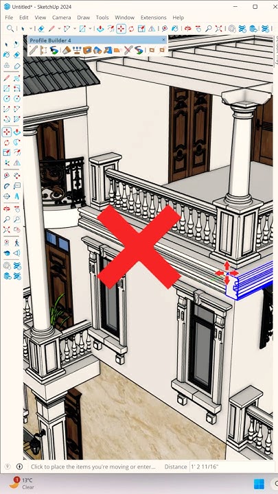 Easy steps to create molding in sketchup #youtubeshorts #new #sketchup #viralvideo - YouTube