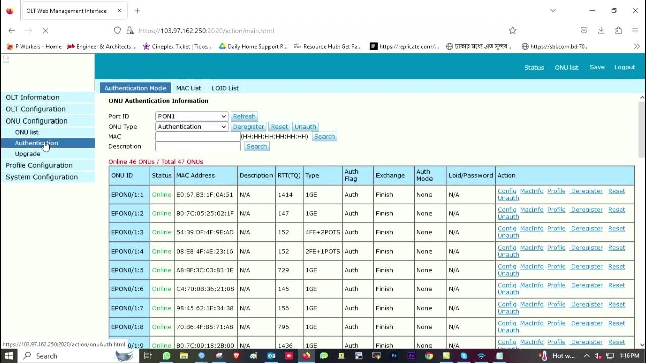 How to Black-list a ONU in VSOL OLT || Bangla Tutorial - YouTube