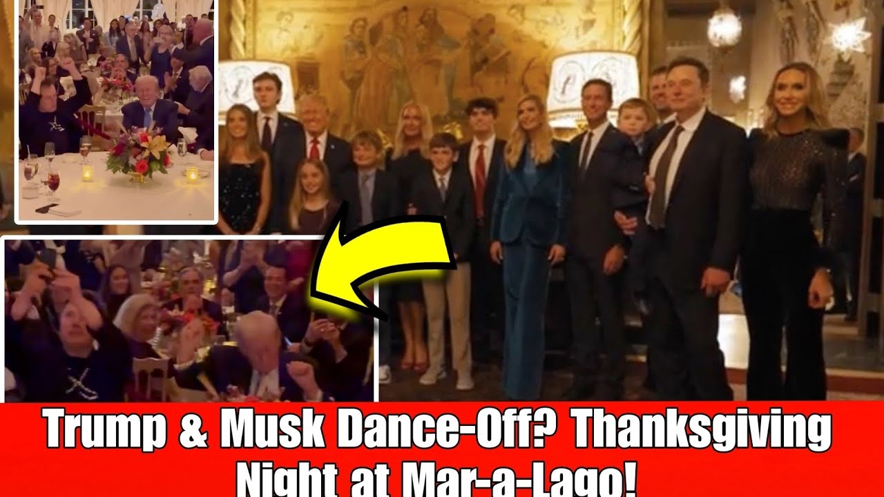 Trump & Musk Dance-Off? Thanksgiving Night at Mar-a-Lago! - YouTube
