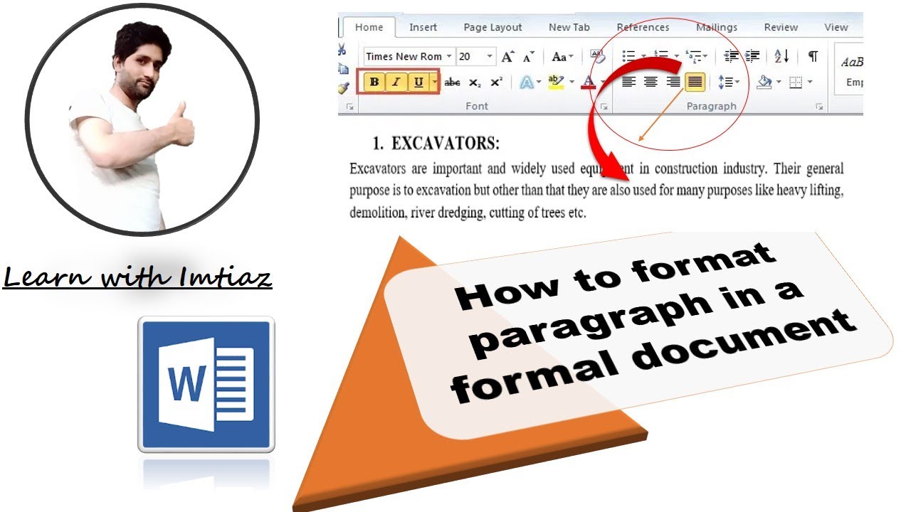 How to format paragraph in a formal report || paragraph best style ...