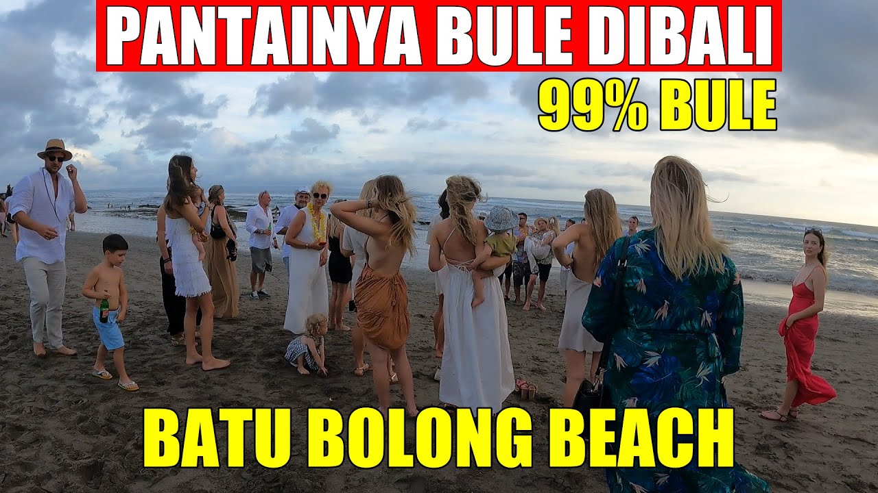 PANTAI BATU BOLONG CANGGU BALI | ISINYA BULE SEMUA | PANTAI TERHIT DIBALI | BATU BOLONG BEACH ...