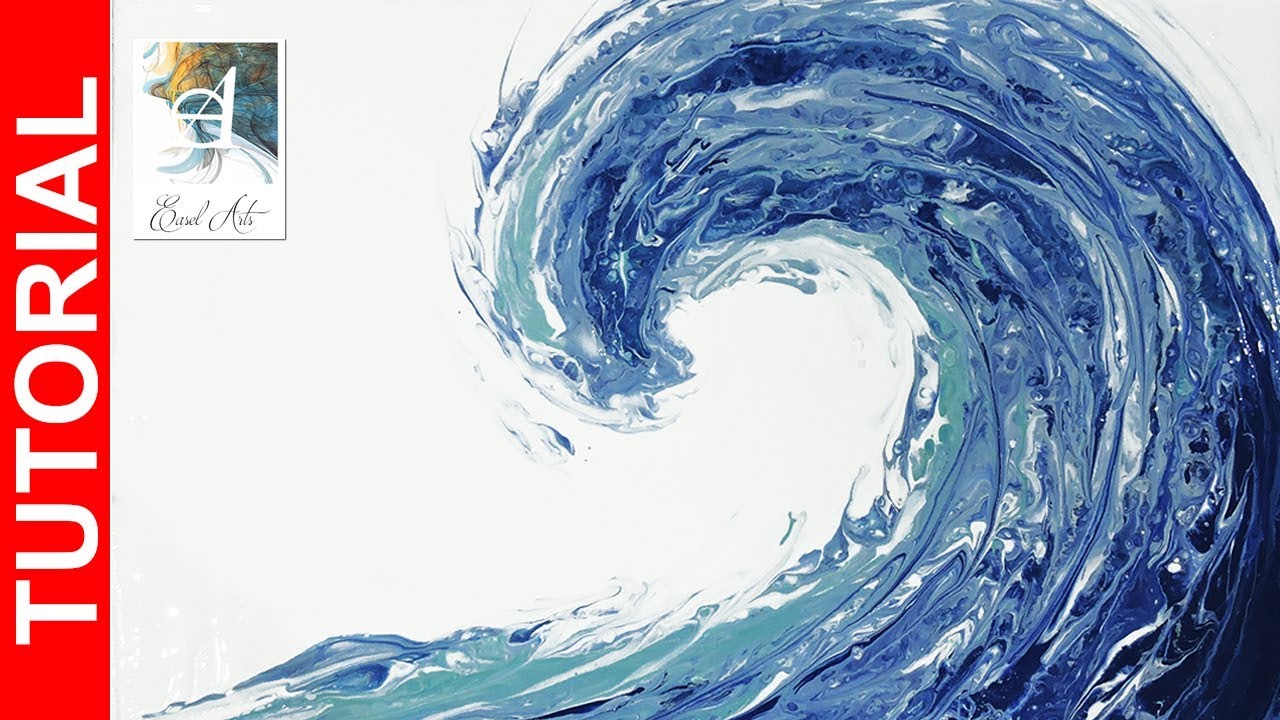 Acrylic Pour Tutorial - How to Pour a Perfect Ocean Wave - YouTube