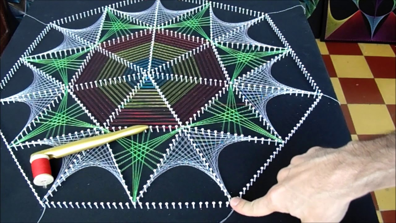 string art heptágono segunda parte por jorge de la tierra - YouTube