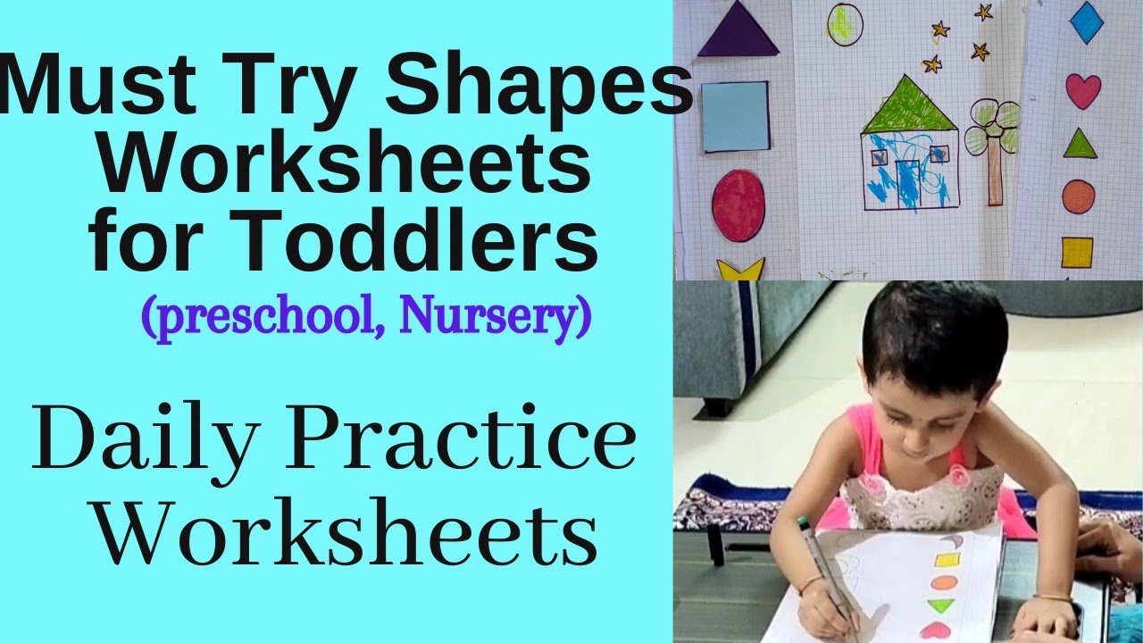 Best Daily Practice Worksheets on Shapes for preschool | बच्चों को ...