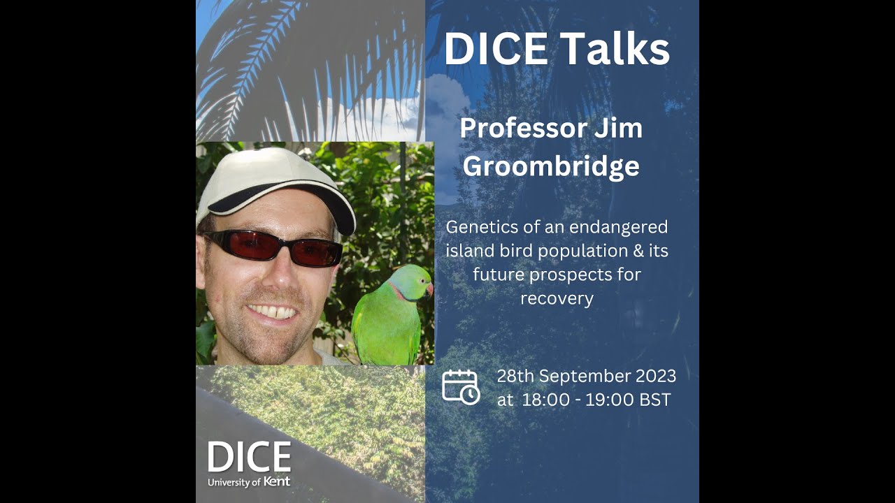 DICE Talk September 2023 - Professor Jim Groombridge - YouTube
