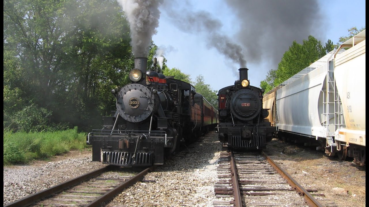 Three Rivers Rambler Railfan Day 2010, 2-8-0 #154 & #203 August 2010 ...