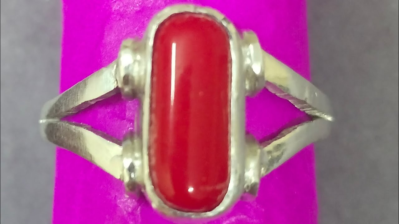 Pavla khada anguthi _ munga stone ring #jewellery #silverring - YouTube