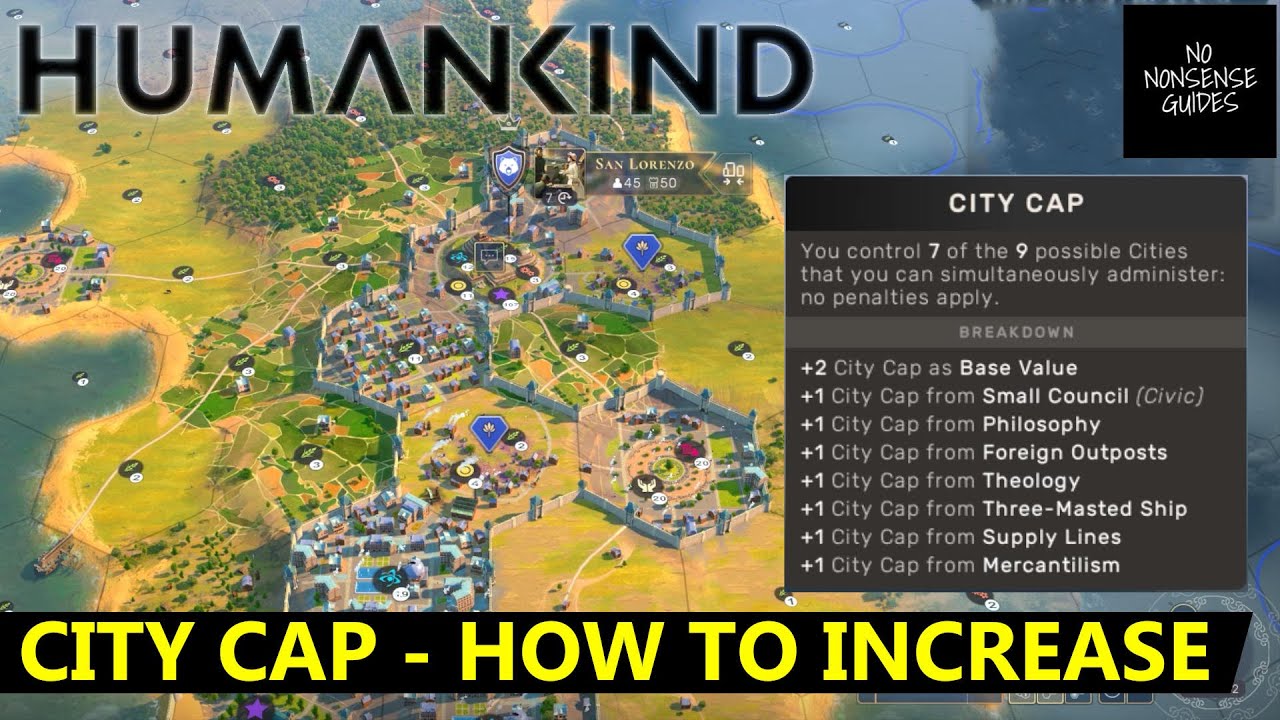 Humankind City Cap - How to Increase City Cap - YouTube