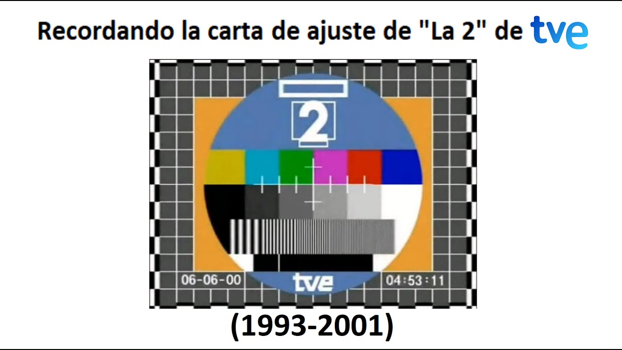 Recordando la carta de ajuste de "La 2" de "TVE" (1993-2001) - YouTube