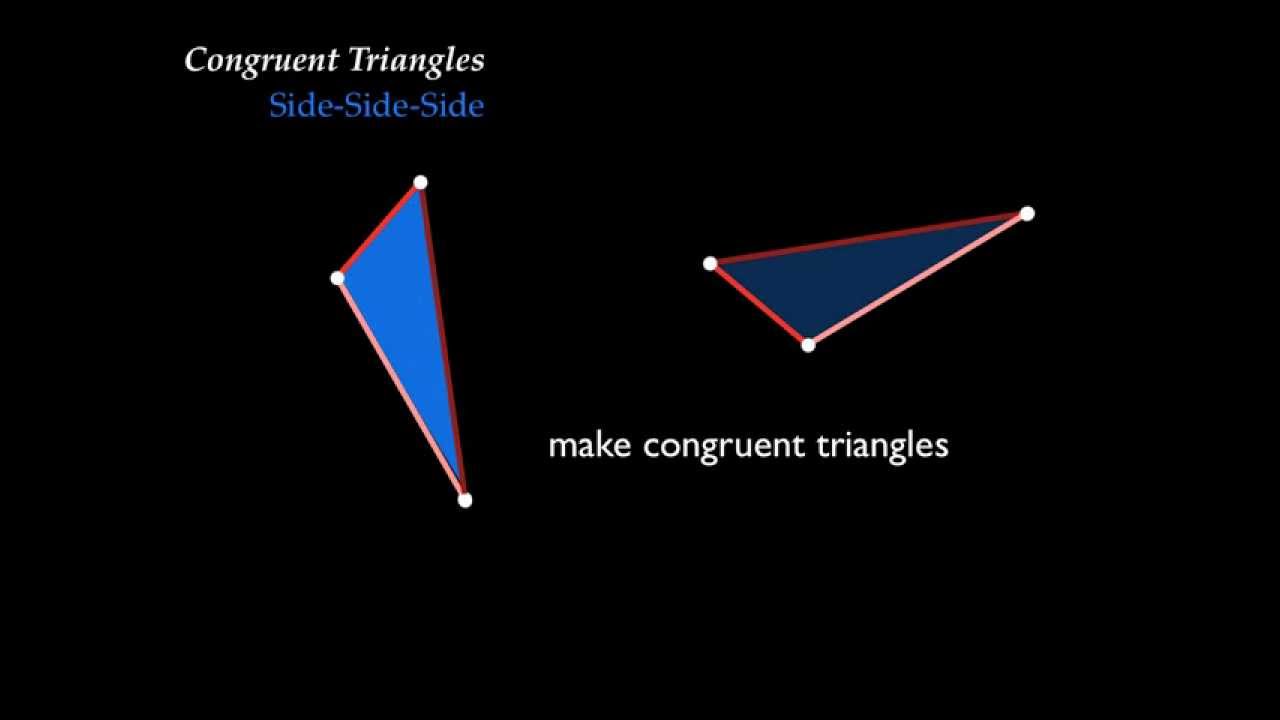 Congruent Triangles SSS - YouTube