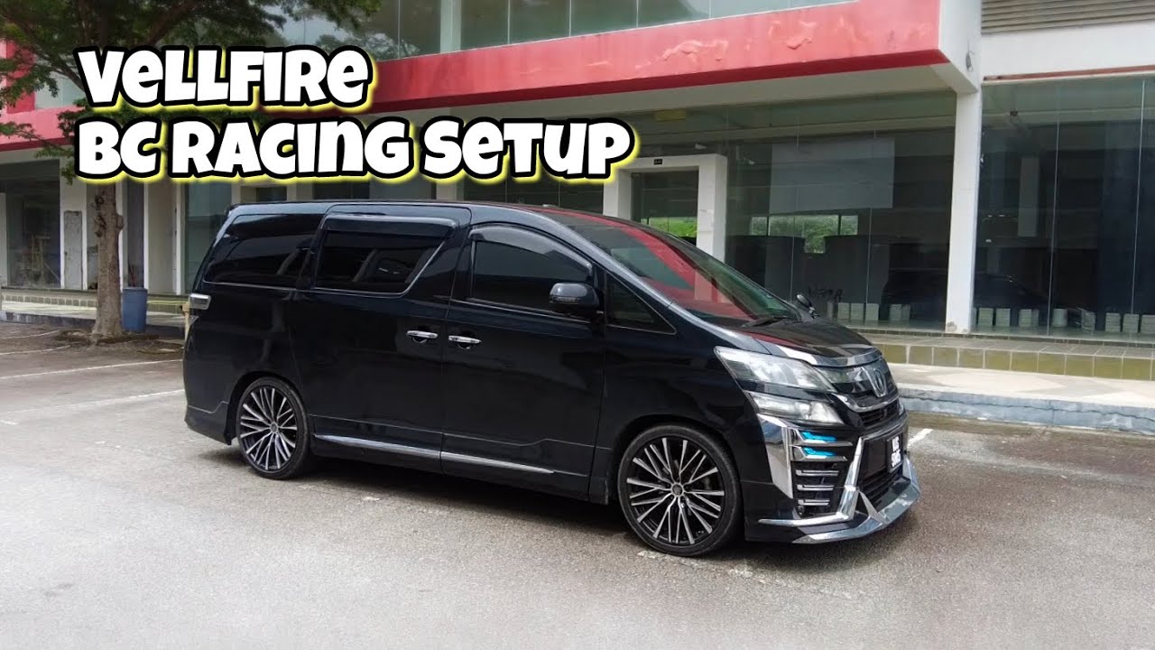 Toyota Vellfire setup adjustable BC Racing - YouTube