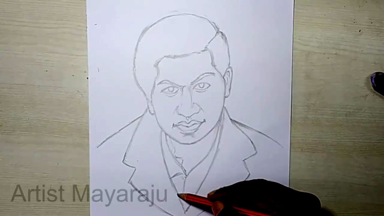 ramanujan drawing easy step by step / srinivasa ramanujan drawing ...