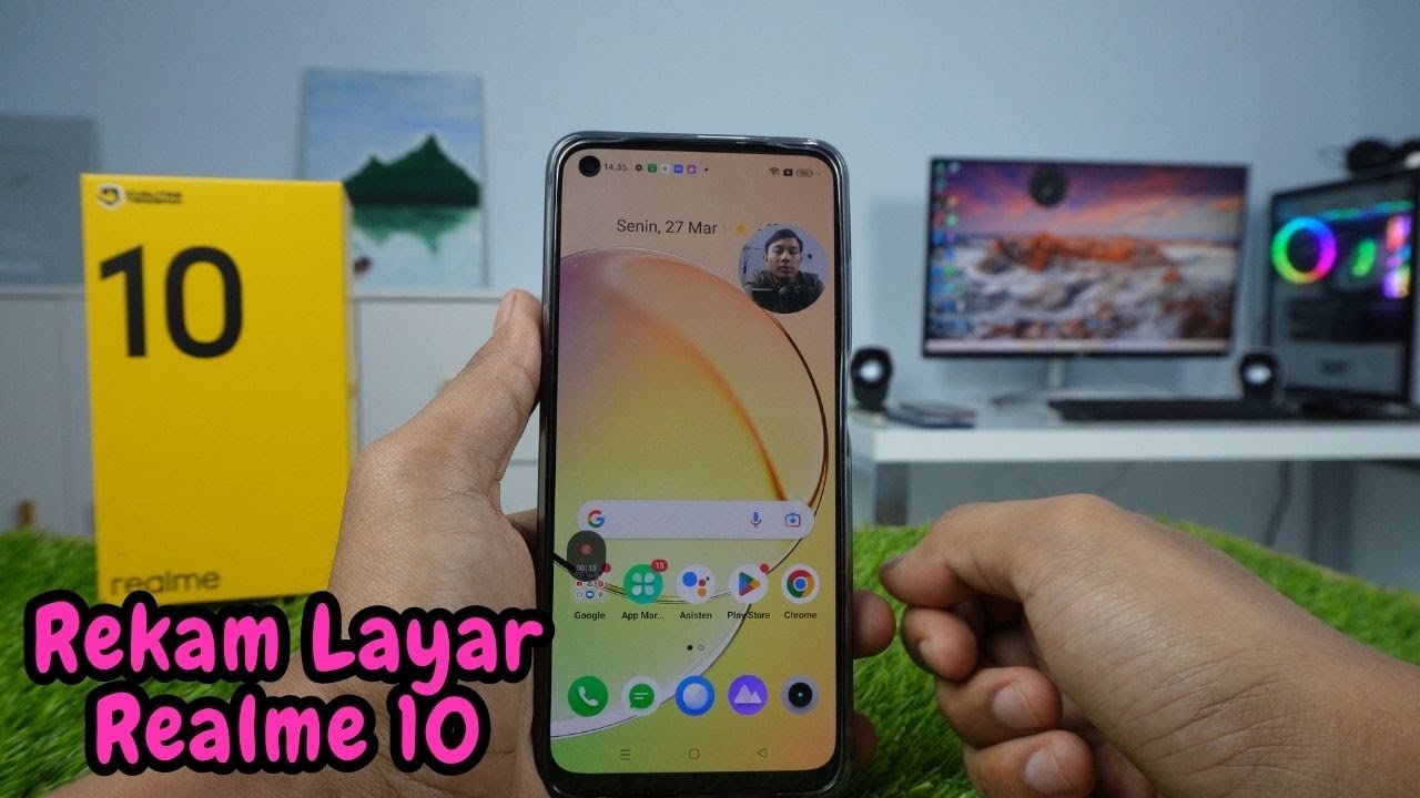 Cara Merekam Layar HP Realme 10 Dengan Suara dan Kamera Depan - YouTube
